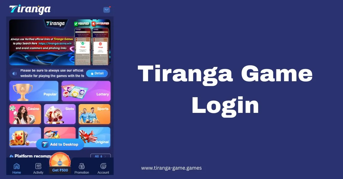 Tiranga Game Login